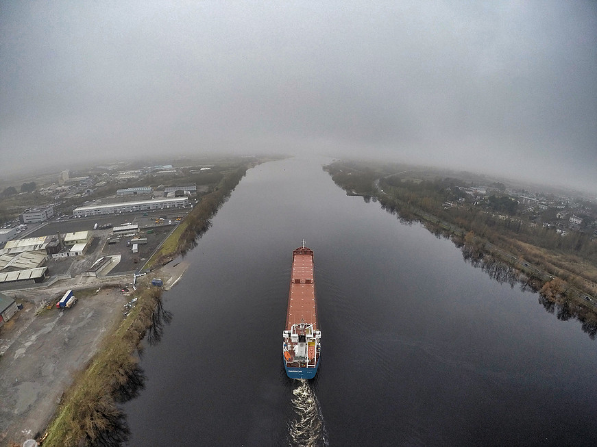 Time and tide wait for no man nor blizzard at Limerick Dock