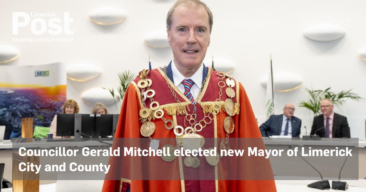 Councillor Gerald Mitchell elected new Mayor of Limerick City and County