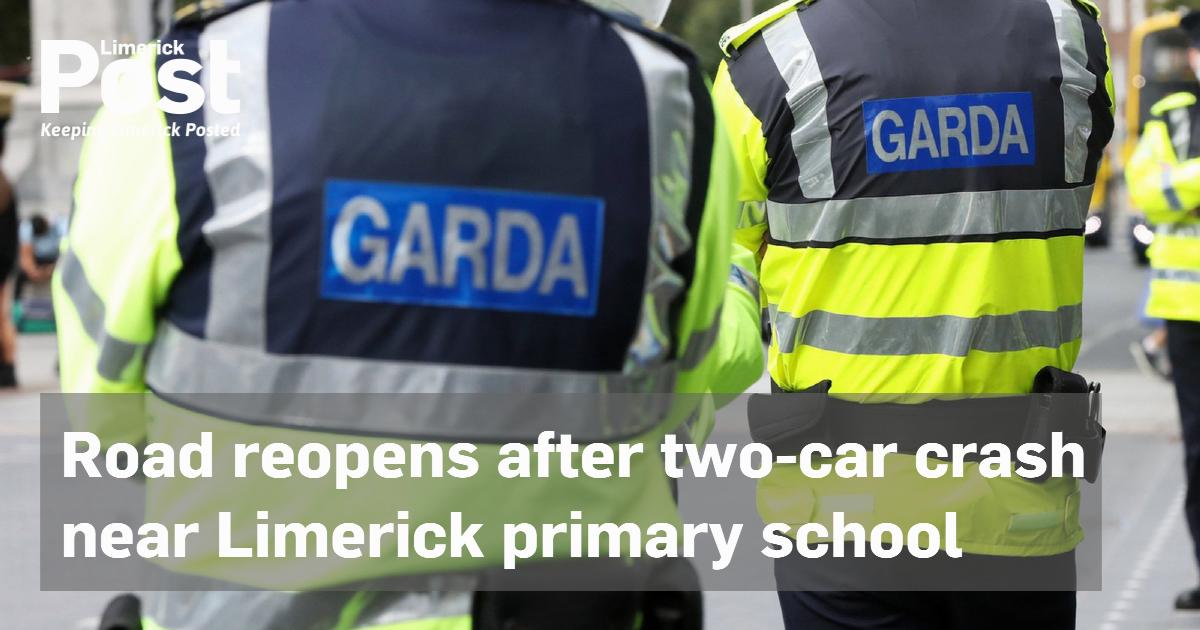 Road reopens after two-car crash near Limerick primary school