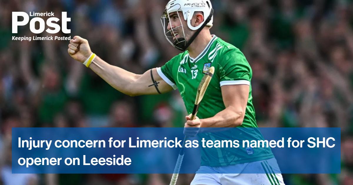 Injury concern for Limerick as teams named for SHC opener on Leeside