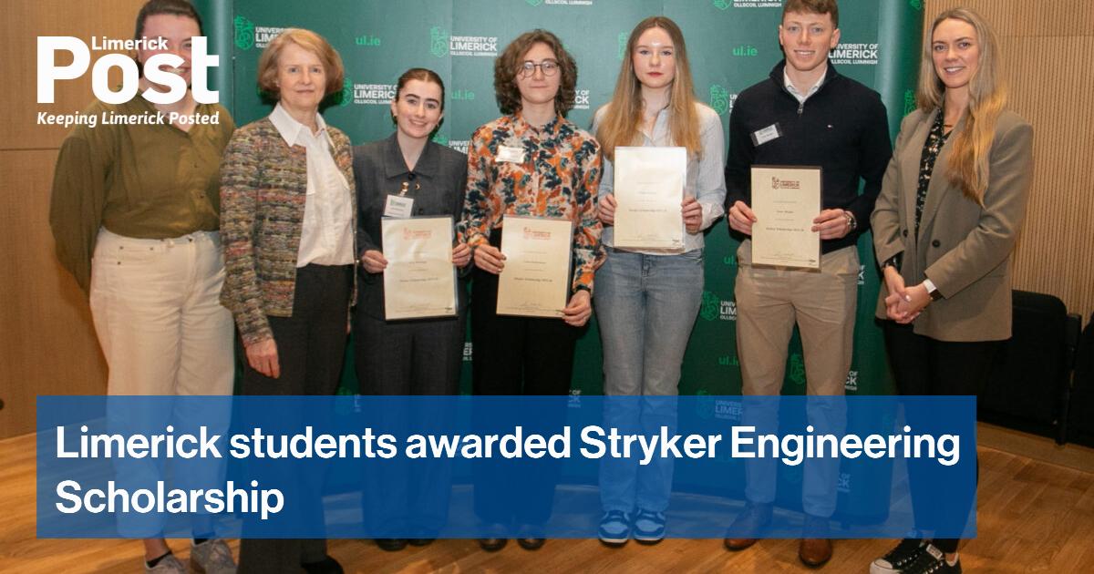 Limerick students awarded Stryker Engineering Scholarship