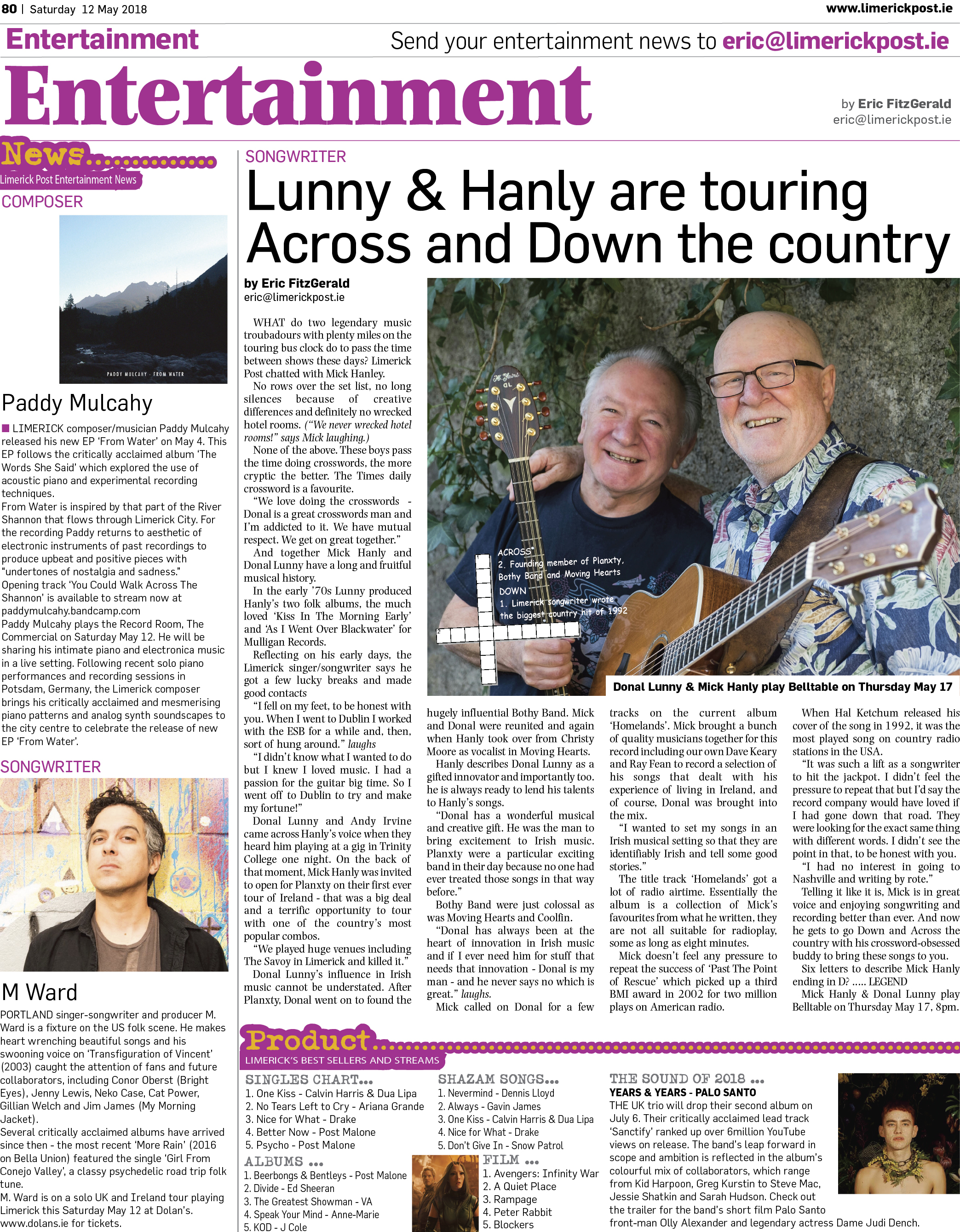 This Week : Chatting to Limerick music legend Mick Hanly