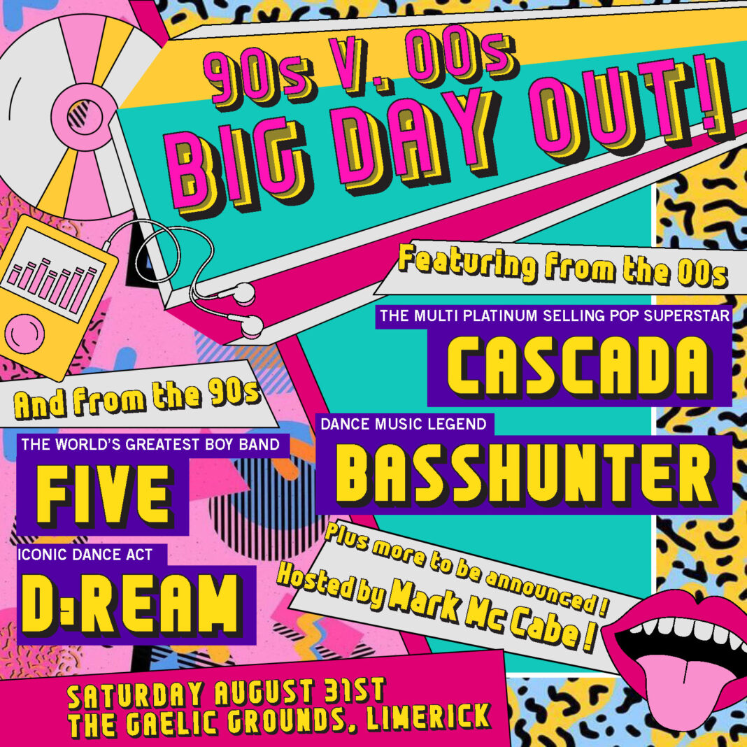 Big stars lineup in Limerick for 90s v 00s – The Big Day Out this Summer