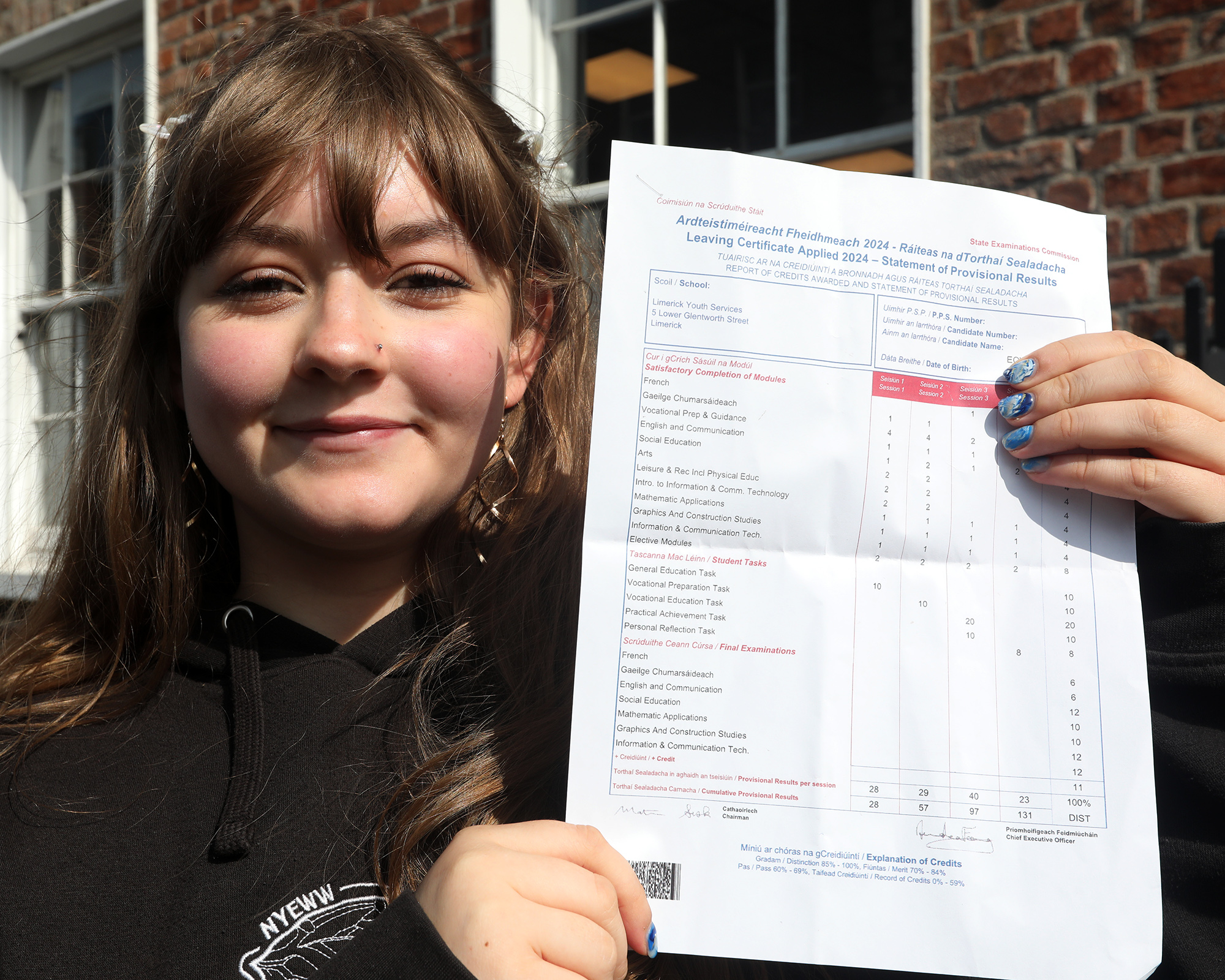 Local Leaving Cert student applied herself with distinction