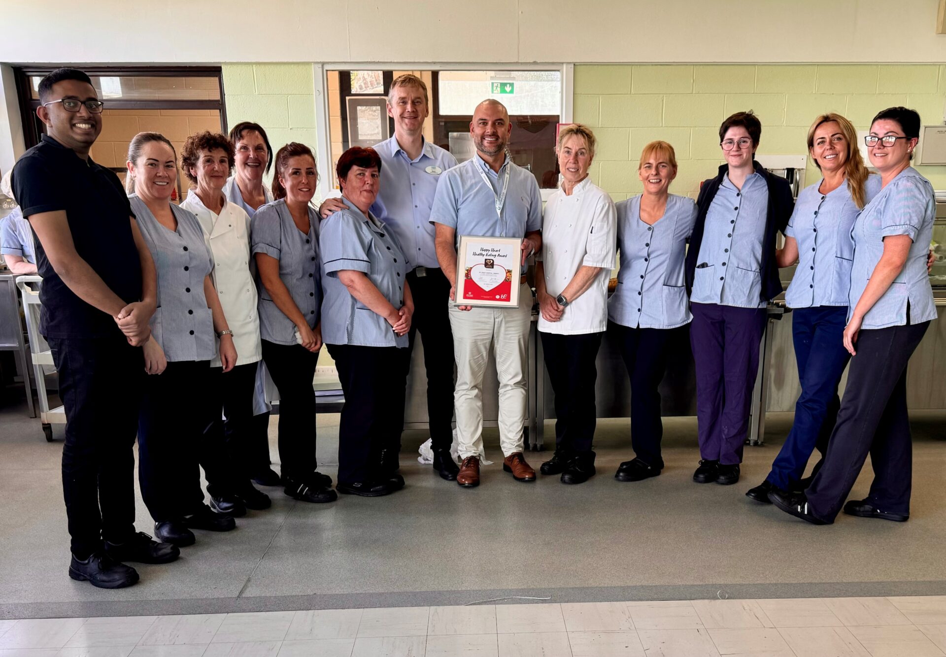 St John's Hospital staff happy at lunch and happy at heart