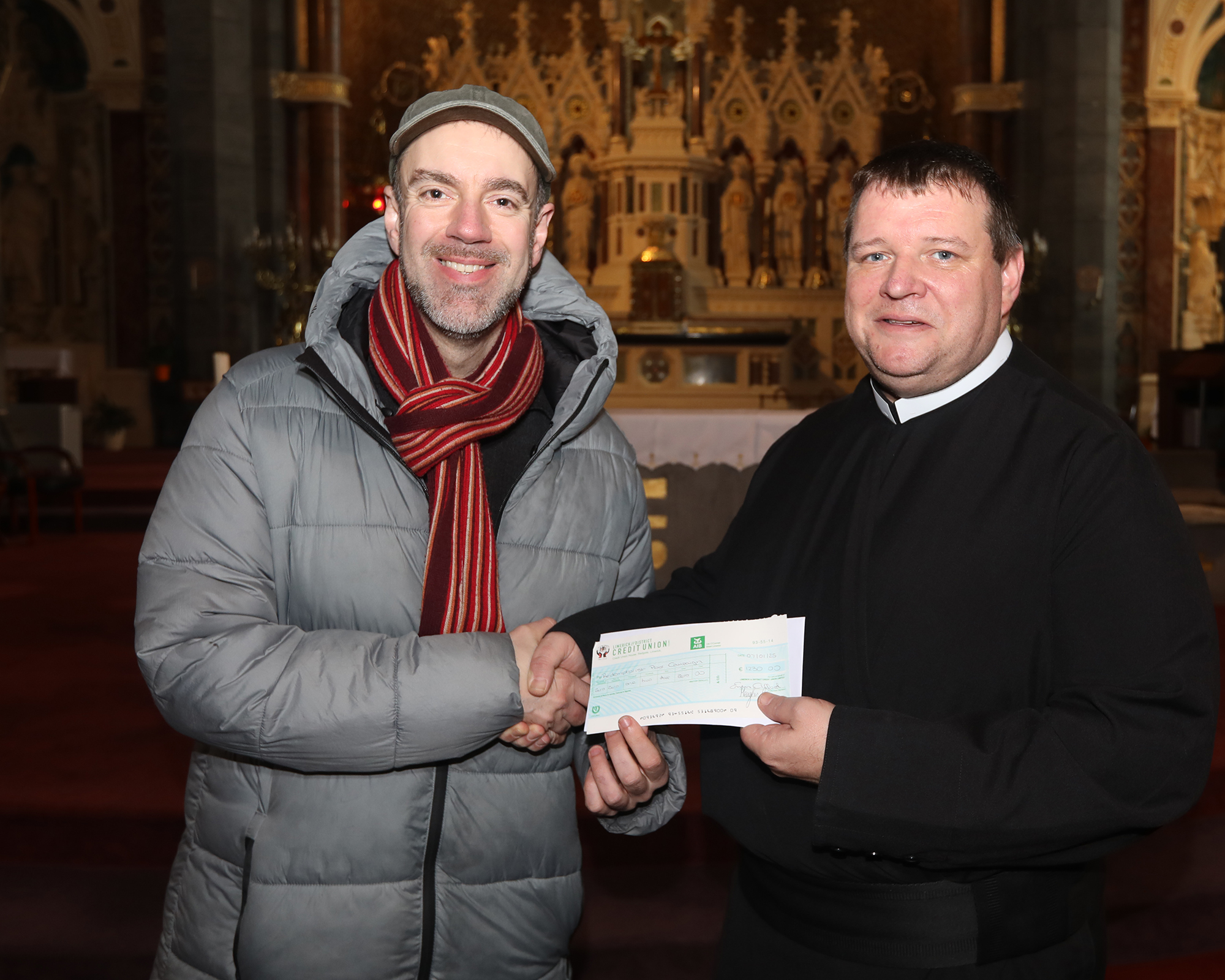 Proceeds from Christmas concert presented to Limerick Redemptorists