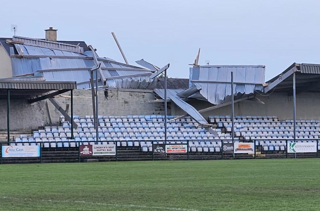 Storm Éowyn rips shelter off GAA ground in Limerick