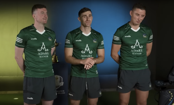 Limerick hurlers take the poc fada to the Ryder Cup